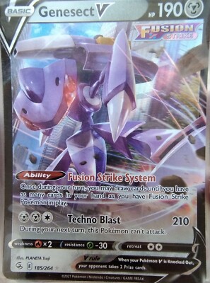 Genesect V - 185/264 - Fusion Strike - SWSH - Pokemon TCG - English ...