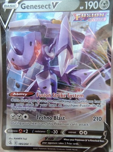 Genesect V - 185/264 - Fusion Strike - SWSH - Pokemon TCG - English ...
