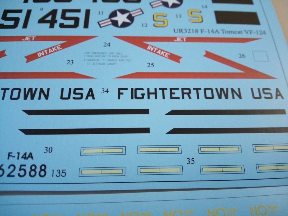 1:32 Decal F-14A Tomcat VF-124 Fightertown with stencils UpRise Decals ...