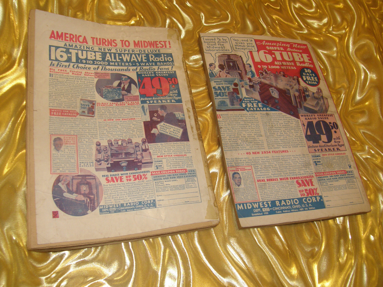 Wonder Stories Vol 5 No 7 February March 1934 Hugo Gernsback lot pulp ...