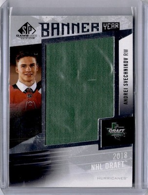 Andrei Svechnikov 2018 NHL Draft Banner Year 2023-24 UD SP Game Used ...