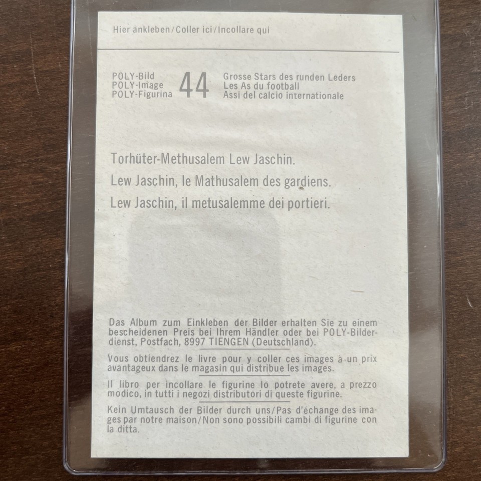 POLY Bilderdienst Lew Jaschin Grosse Stars des runden Leders Bild Nr ...