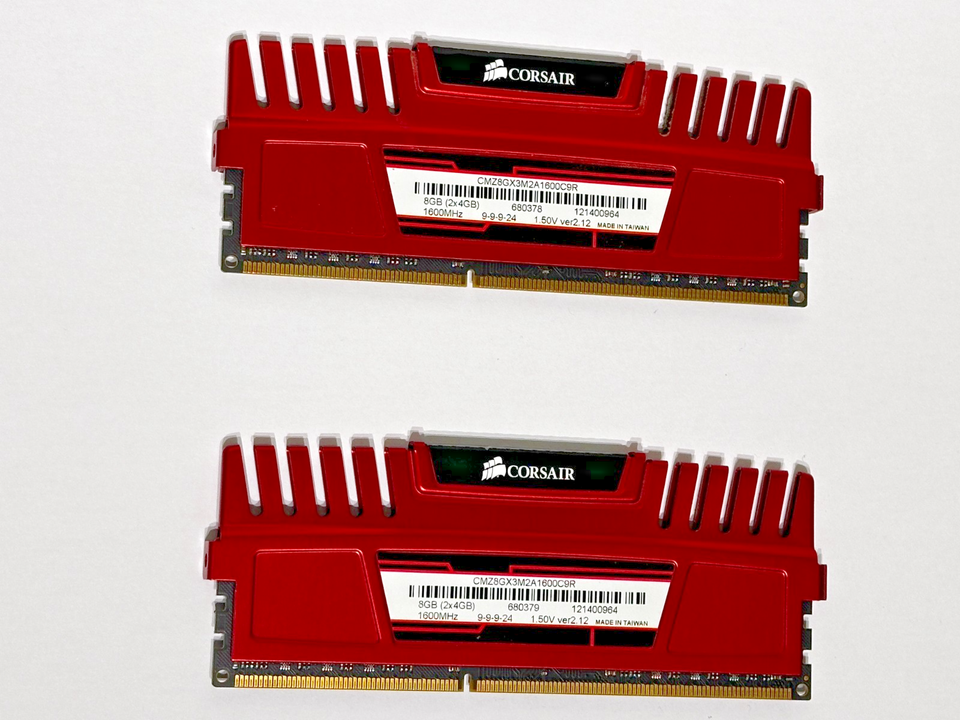 Corsair Vengeance 16GB (2×8GB) DDR3 1600MHz CMZ16GX3M2A1600C9R – Red ...