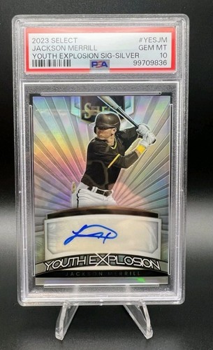 2023 Select Jackson Merrill Youth Explosion Auto Silver RC /99 PSA 10 💎 ...