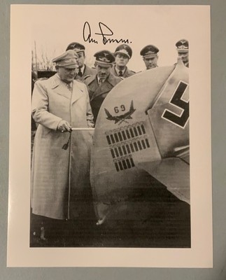 WWII German Luftwaffe General Adolf Galland Flying Ace Signed Photo ...