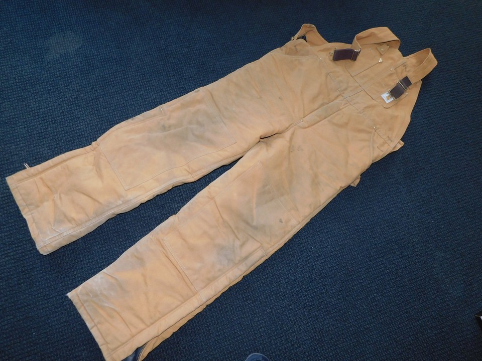 USA Made- Union Made Carhartt Arctic Quilted Insulated Bib Overalls Men ...