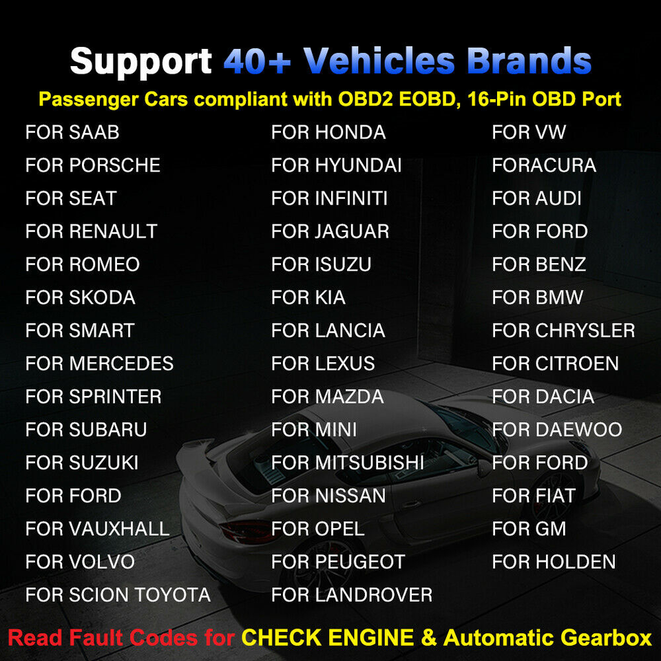LAUNCH TCM Gearbox CHECK ENGINE OBD2 Scanner Fault Code Reader ...