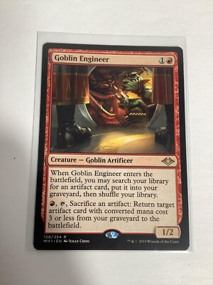 MTG Magic the Gathering Goblin Engineer Modern Horizons Rare 128/254 M ...