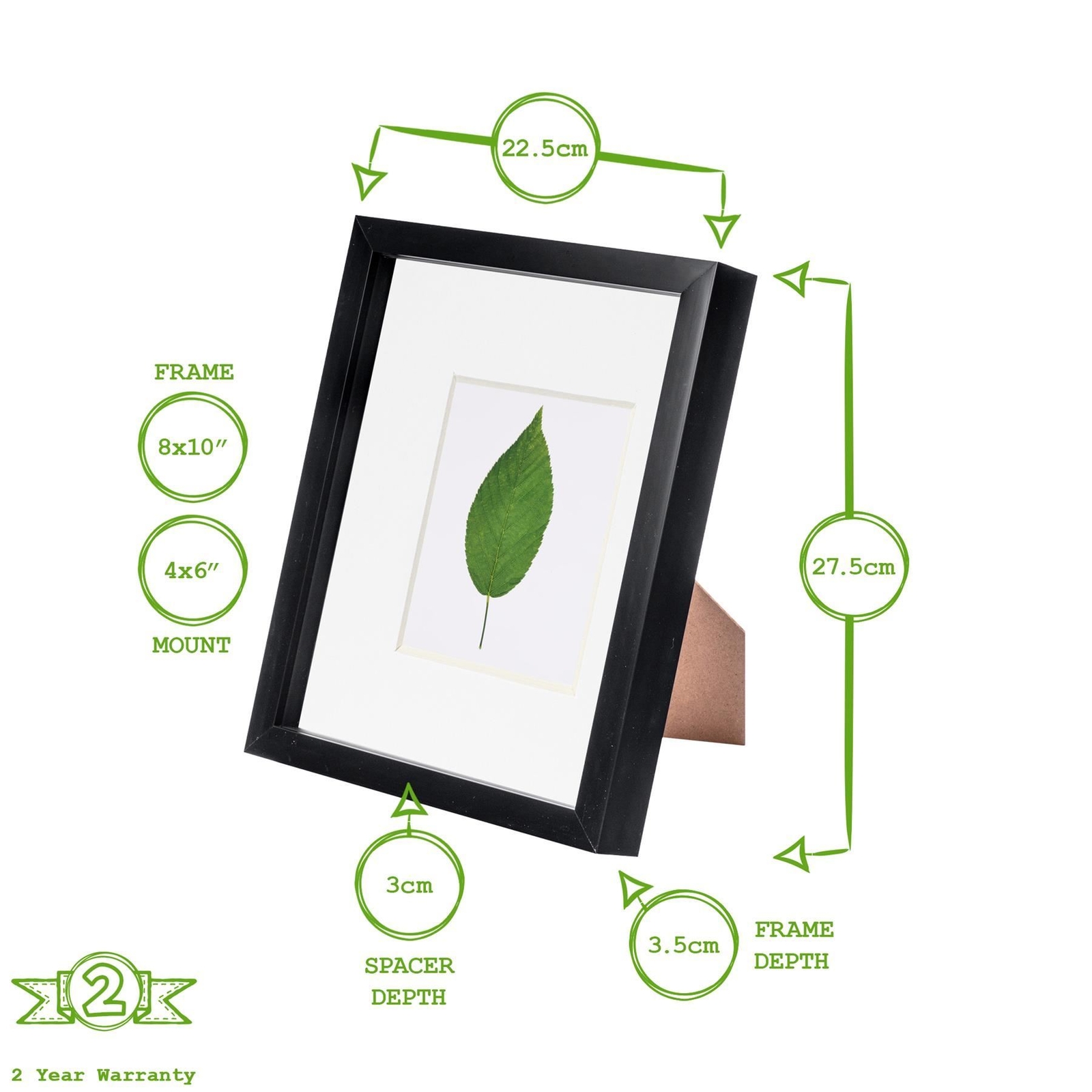 2x Grey 8" x 10" Acrylic 3D Box Photo Picture Frame - Grey 4" x 6 ...