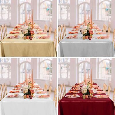 Rectangle Tablecloth Table Cloth Overlays Wedding Christmas Baby Shower ...