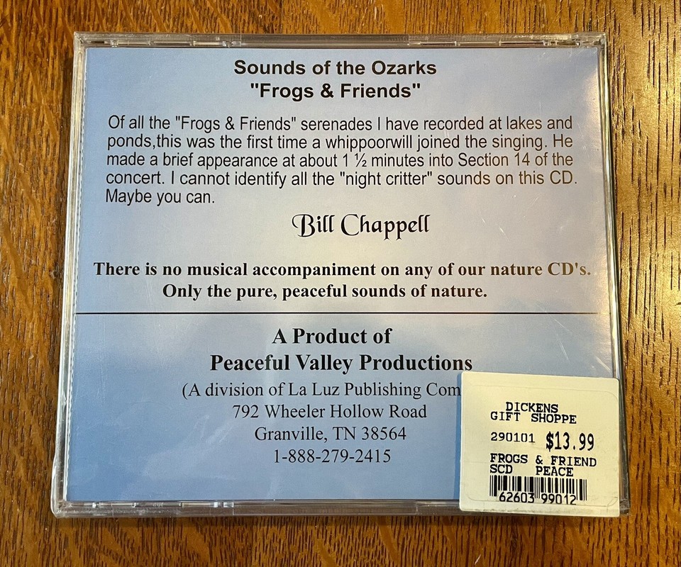 Sounds of the Ozarks Frogs & Friends nature sounds CD still sealed | eBay