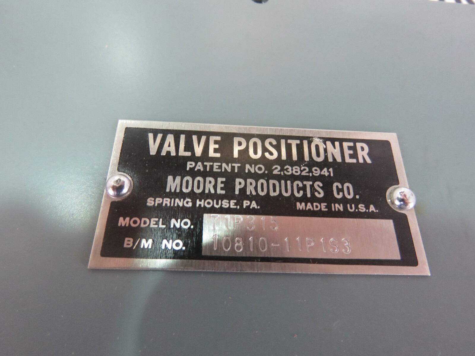 MOORE VALVE POSITIONER 71P3315 NEW | eBay
