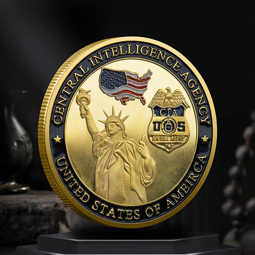 10PCS USA Statue of Liberty CIA Medal Challenge Coin Commemorative ...