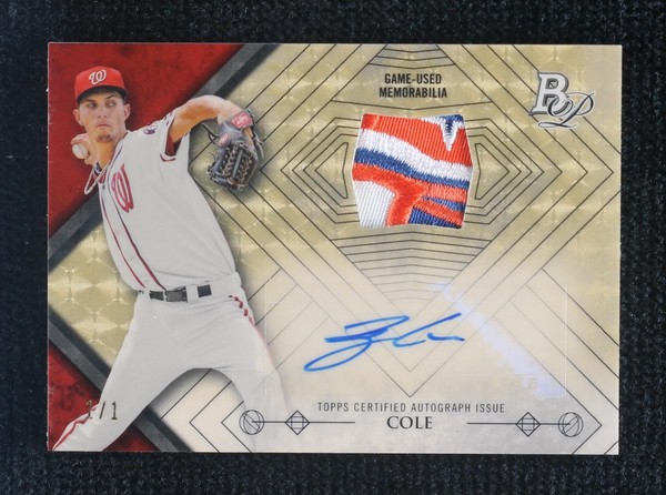 2014 Bowman Platinum - Autographed Relics Superfractor #AR-AC A.J. Cole ...