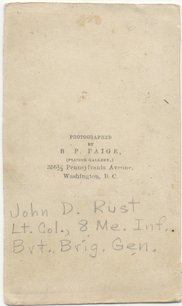 COLONEL JOHN D. RUST~8th MAINE INF.~ BVT. BRIG.GEN. | eBay
