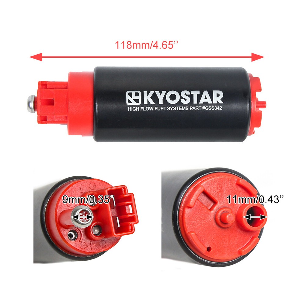 KYOSTAR 340LPH High Performance Fuel Pump For Replace Walbro 255LPH ...