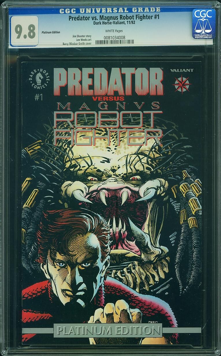 Predator vs Magnus Robot Fighter #1 CGC 9.8 1992 Dark Horse/Valiant ...