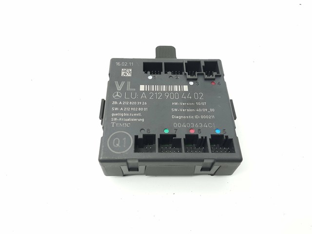 MERCEDES W212 Door Control Module Unit Front Left E Class W212 ...
