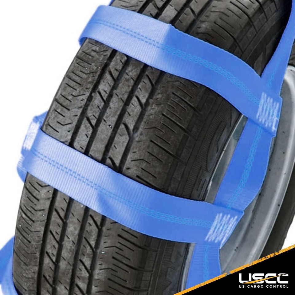 Large Tow Dolly Basket Straps with Flat Hooks (2-Pack), for Wheel Tire ...