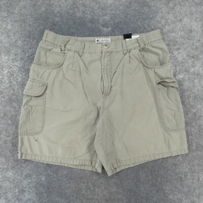 Columbia Shorts Mens 38 Cargo Flat Front Brown Outdoors Casual | eBay