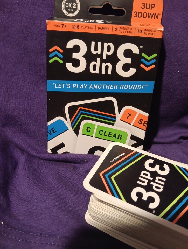 3UP 3DOWN Family Card Game 3 Up 3 Down Complete No Instructions Fast ...