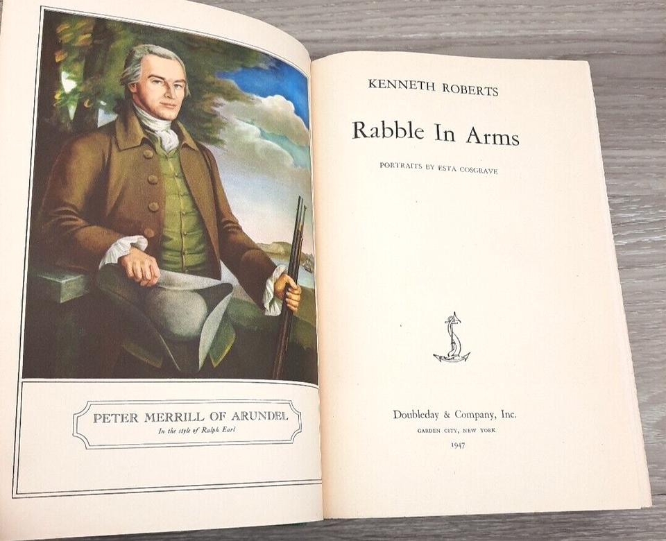 Vintage 1947 Rabble in Arms by Kenneth Roberts 1st Illustrated Edition ...