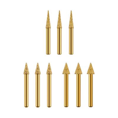 3x Grinding Wheels Bit Cone Grinding Head 60mm Long for Stone Glass ...