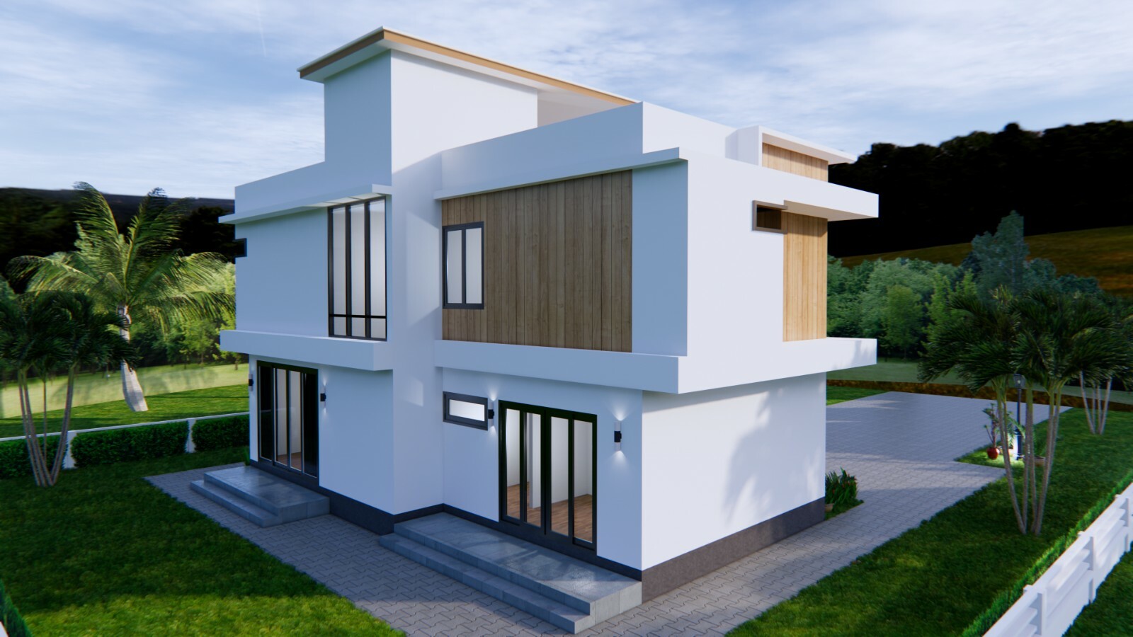 41x35 Feet Small House Plan 12.4x11 Meter 4 Beds 4 Baths Terrace (A4 ...