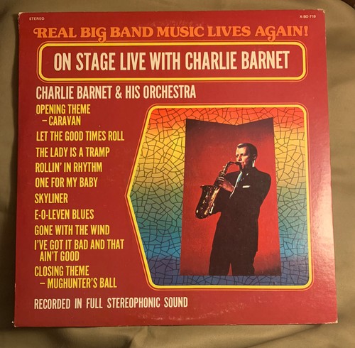 CHARLIE BARNET: on Stage Live 12" LP 33 RPM XBO 719 Bright Orange | eBay