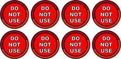 1.5in x 1.5in Do Not Use Vinyl Stickers Car Truck Vehicle Bumper Decal ...