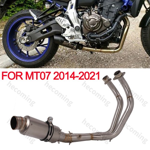 Motorcycle Exhaust For Yamaha MT07 FZ07 2014-2021 Full System Muffler ...