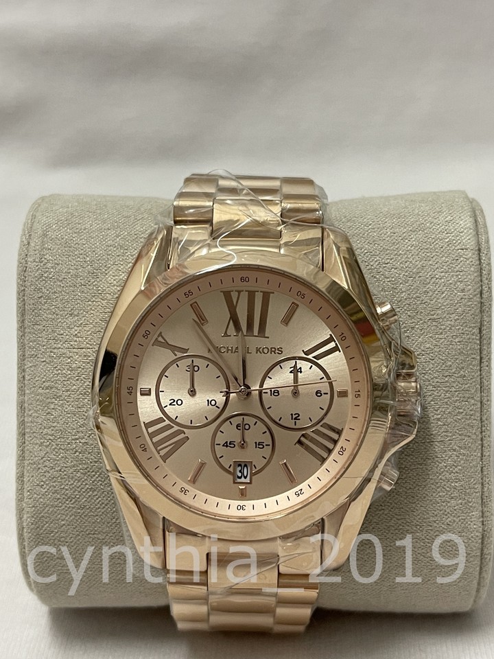 Michael Kors MK5503 Bradshaw Rose Gold Chronograph Stainless Steel ...