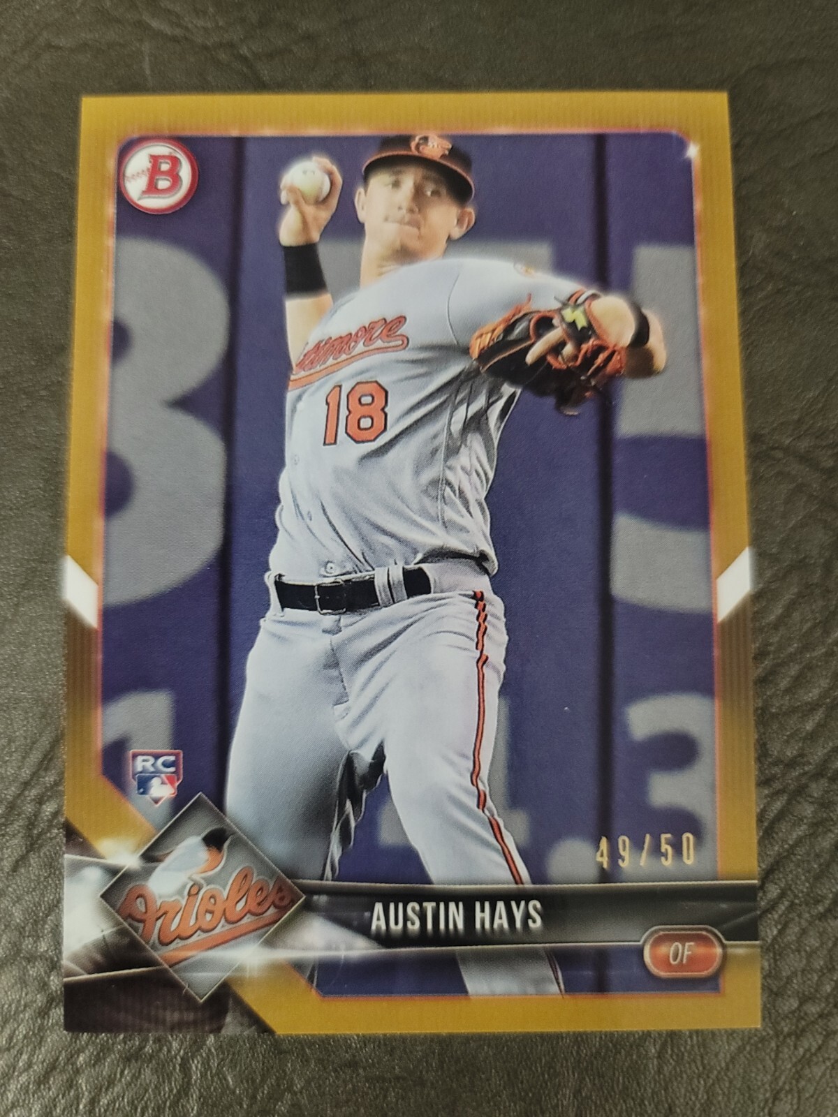 2018 Bowman Austin Hays Gold /50 (RC) Rookie Card SP | eBay