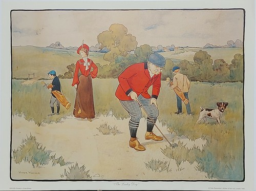 The Lucky Dog Golf themed reproduction print by Victor Venner | eBay