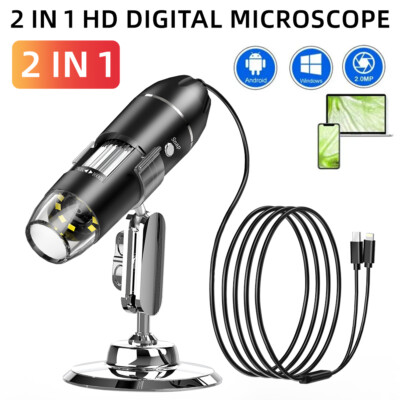 1600X 1000X Digital Microscope HD LED USB WiFi Microscope for ...