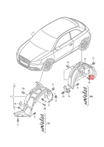 Genuine Securing Element X10 AUDI VW A1 A4 Allroad Quattro Avant ...