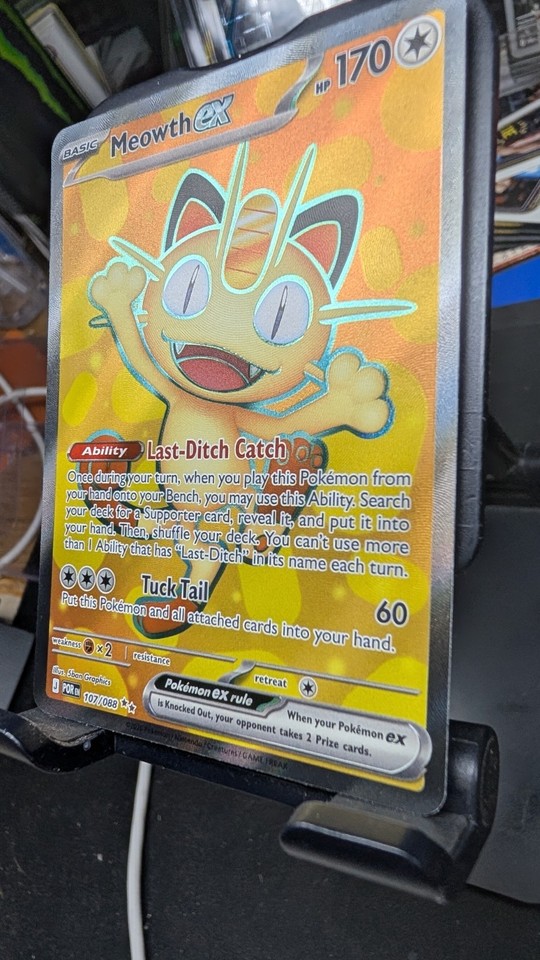 Meowth Ex Full Art 107/088 - Pokémon TCG Perfect Order | eBay