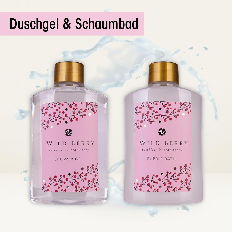- Set Doccia Da Donna Wild Berry in Cestini in Erba Marina, Set Da ...