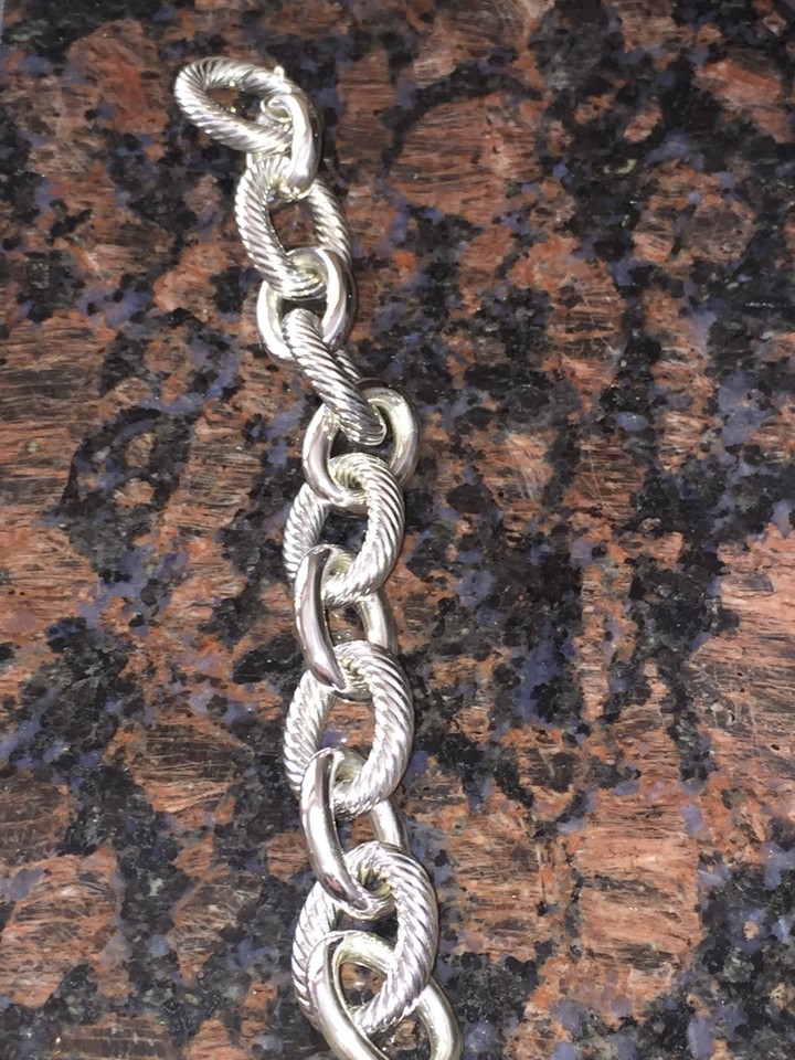 DAVID YURMAN STERLING SILVER ULTRA LARGE OVAL LINK BRACELET. | eBay UK