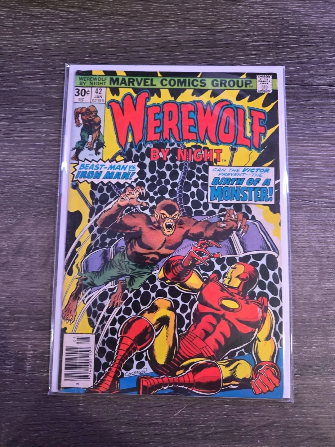 WEREWOLF BY NIGHT #42 (1977) IRON MAN APPEARANCE SECOND TO LAST ISSUE ...