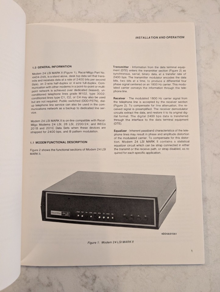 Vintage 1980 Racal-Milgo 24LSI Mark II Modem connect to that BBS of the ...