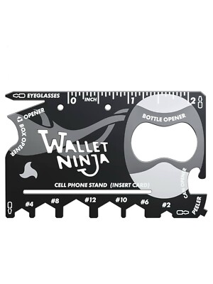Original Pocket Wallet Ninja Multi-Tool 18 In 1 Credit Card -Multi ...