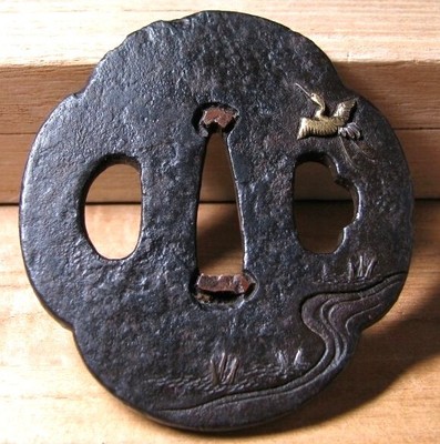 Tsuba - Katana Crane