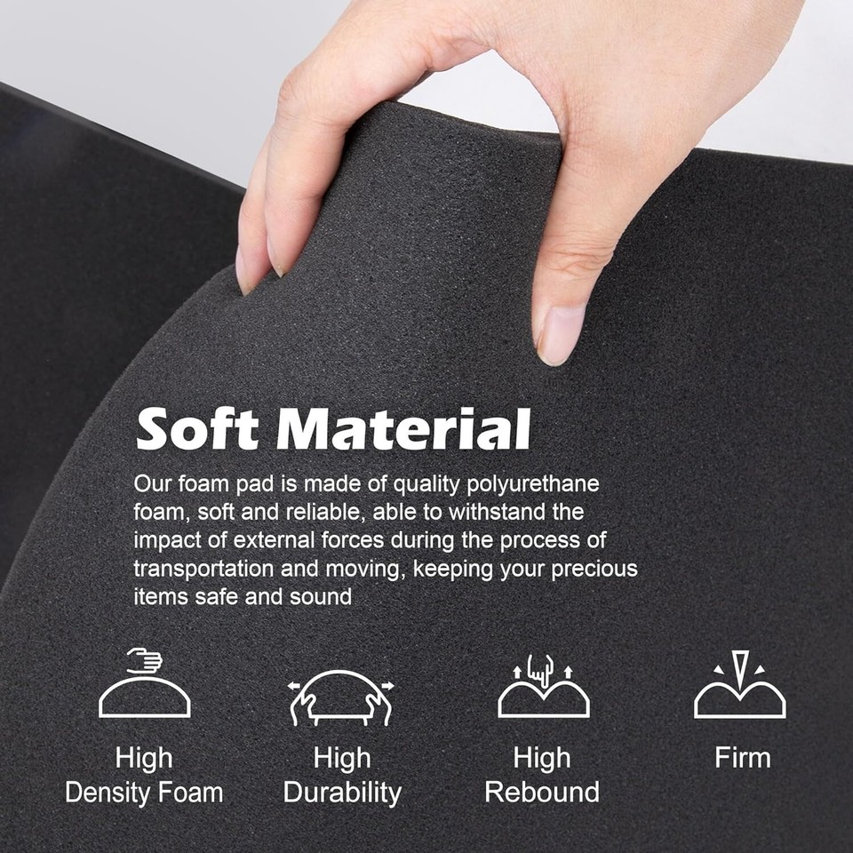 6 PCS Foam Sheet 16x12x1 Inch Cuttable Foam Inserts for Cases Packing ...