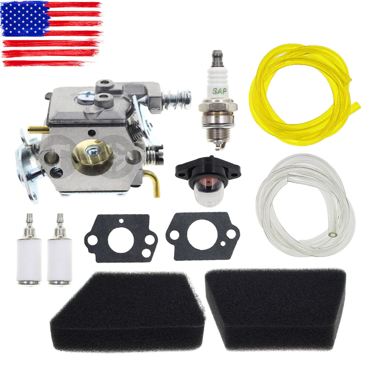 Carburetor Carb for Homelite 35cc 38cc 42cc Chainsaw w/Gasket Fuel Line ...