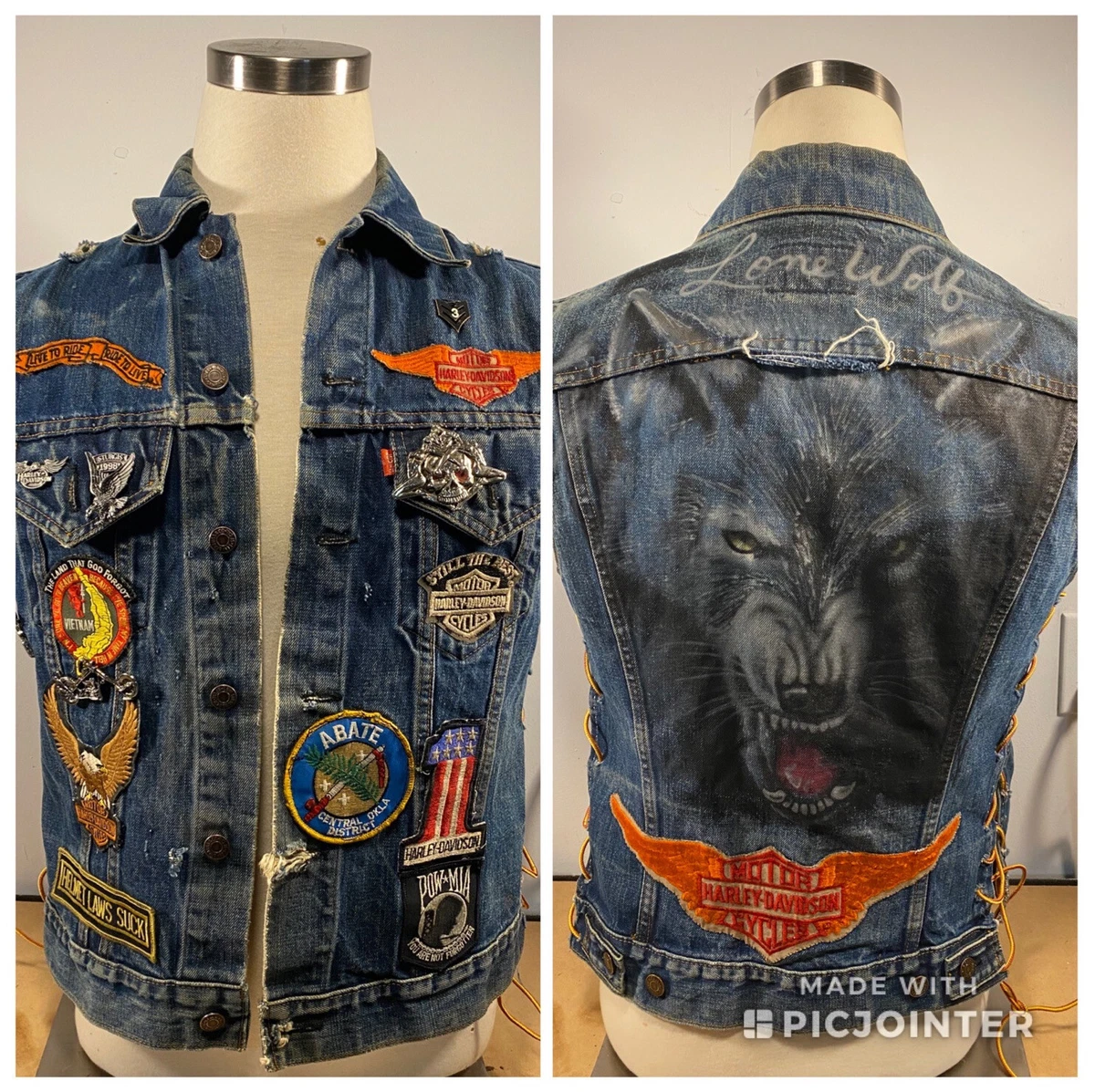 Denim Biker Vest