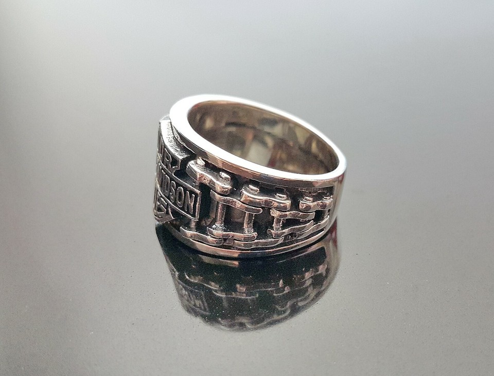 925 Sterling Silver Motor CYCLES Biker Rocker RING Exclusive Pre-owned ...