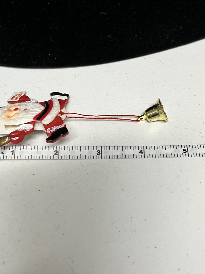 Vintage Christmas Santa Pull-String Pin Moving Arms Legs Eyes Close ...