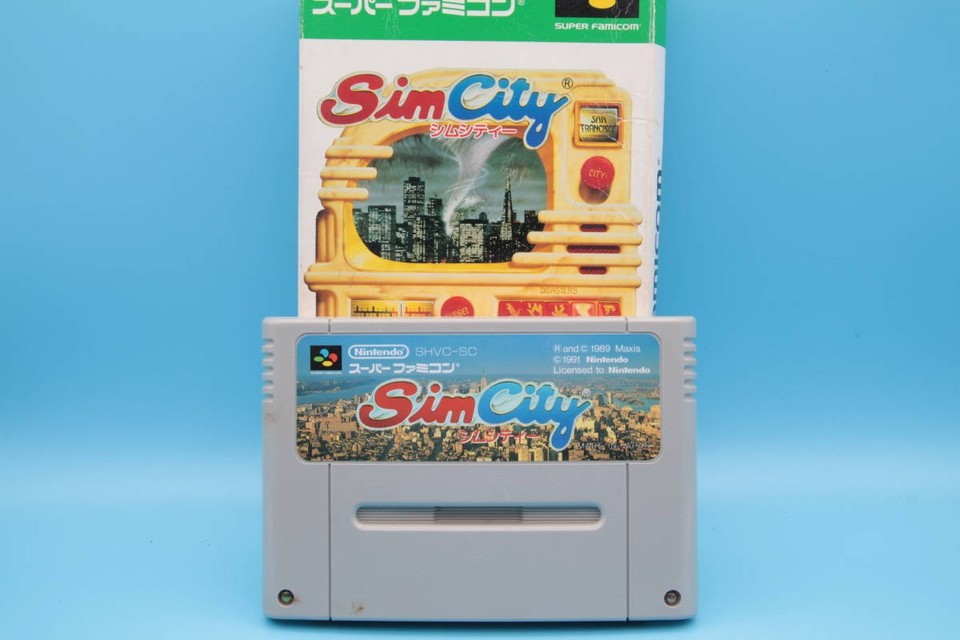Nintendo Simcity Sim City With Box Bandai Super Famicom Sfc Snes 506 | eBay