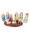 TII Vintage Nativity Scene 11 Figurines w/ 8x6 Wood Base Handpainted ...